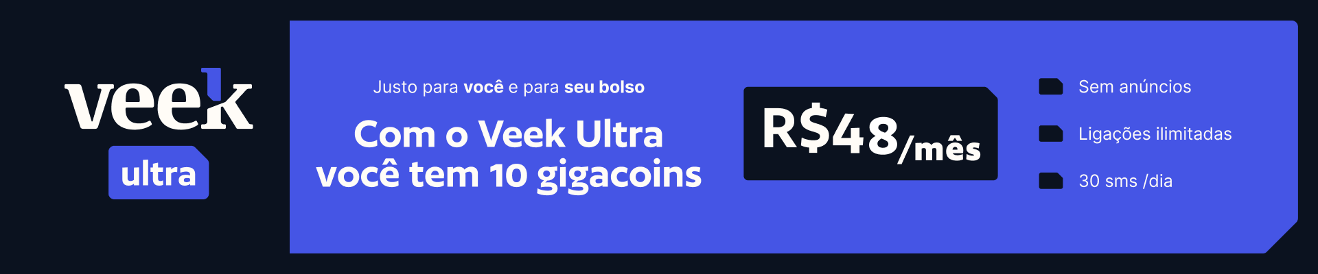 Veek - A única operadora que oferece internet GRATUITA